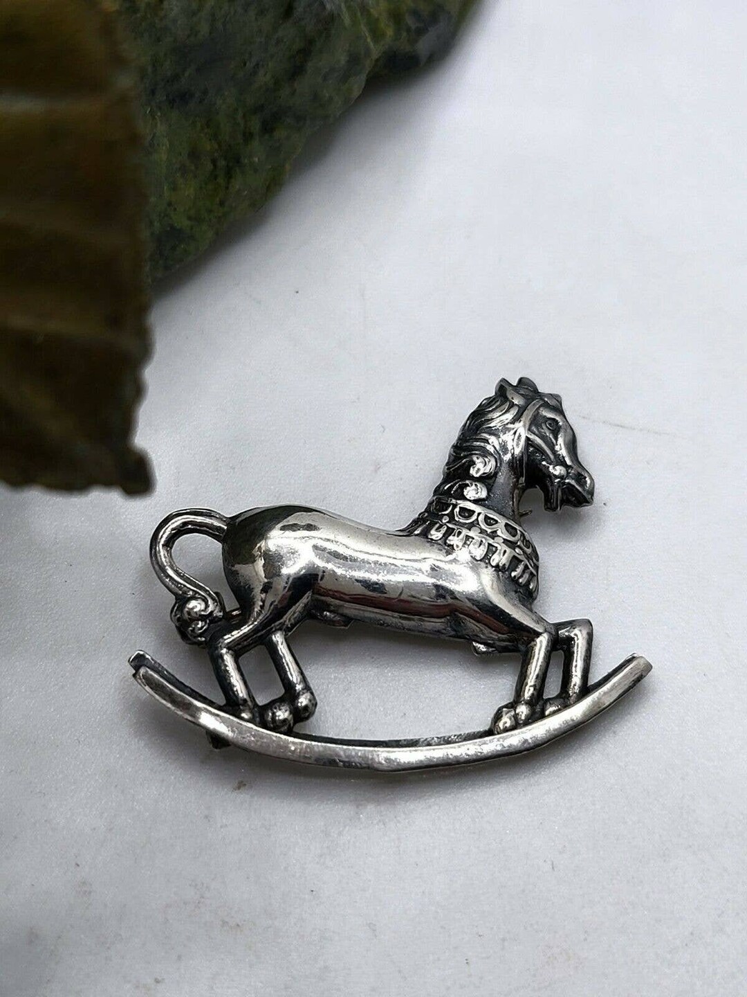 Vintage Sterling Silver Rocking Horse Pony Brooch Pin - Etsy