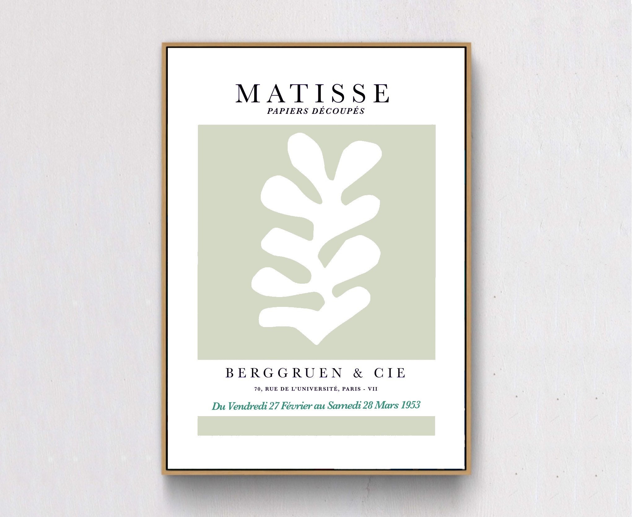 Matisse Leaf kunstprint, tentoonstelling poster, moderne kunst ...