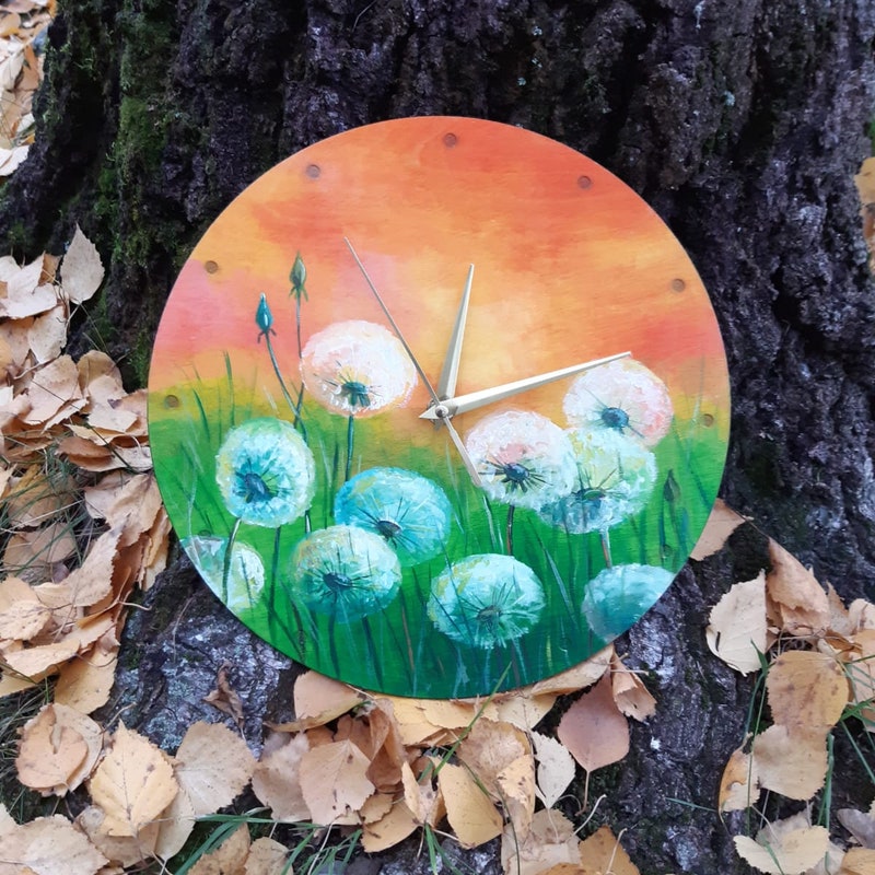 Hand Painted Clock - Etsy
