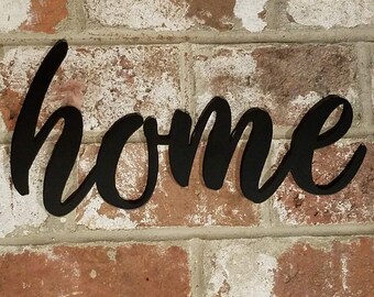 Home Sign Metal Home Sign Metal Word Art Sign Metal Home - Etsy