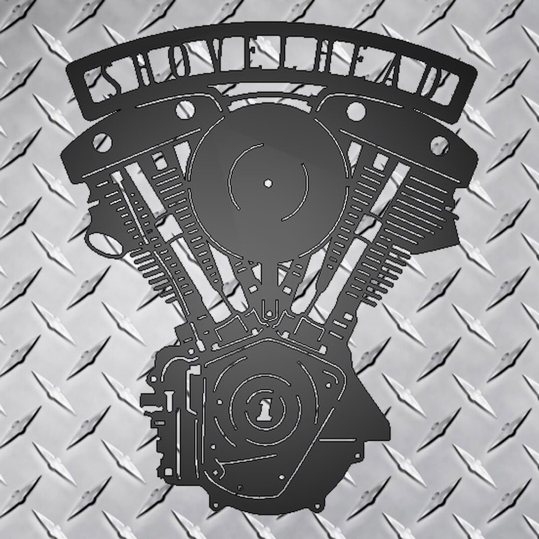 Shovelhead Engine Metal Garage Sign - Motorcycle Collector Enthusiast ...