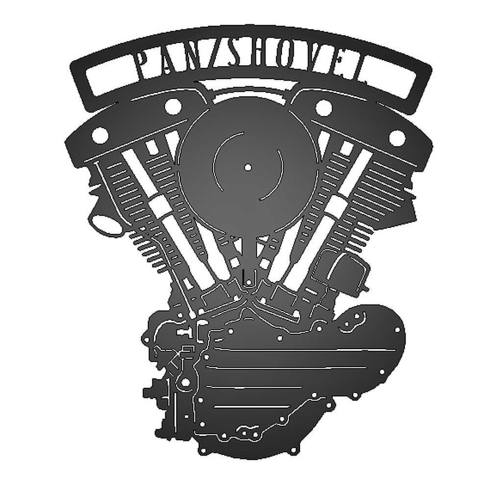 Generator Shovelhead Engine Metal Garage Sign - Pan Shovel Motor Wall ...