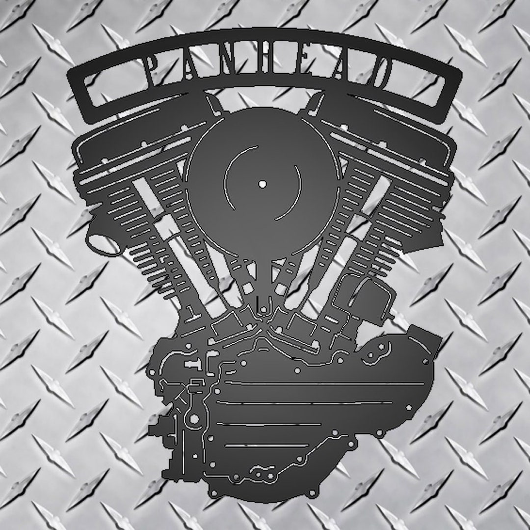 Panhead Engine Metal Garage Sign - Gift for Biker & Motorcycle ...