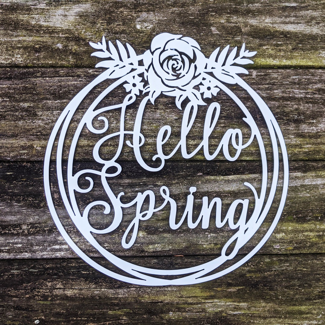 Hello Spring Metal Sign - Seasonal Wall Decor - Metal Art - Foyer ...