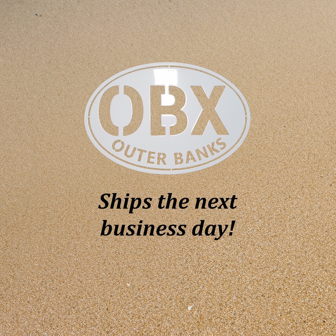 Outer Banks Oval Metal Wall Sign With Rear Mounts OBX North Carolina ...