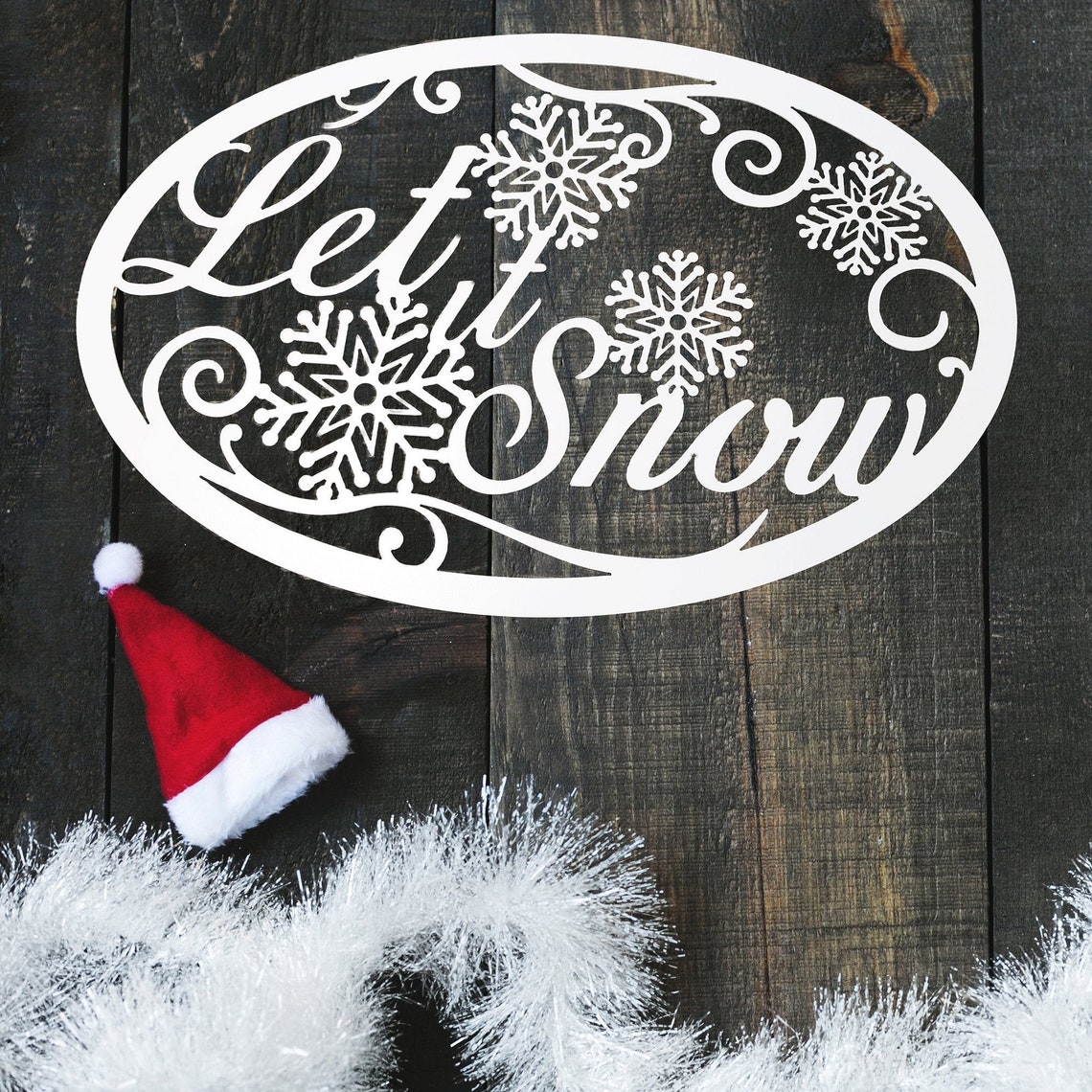 Let It Snow Winter Season Metal Sign Holiday Wall Decor - Etsy