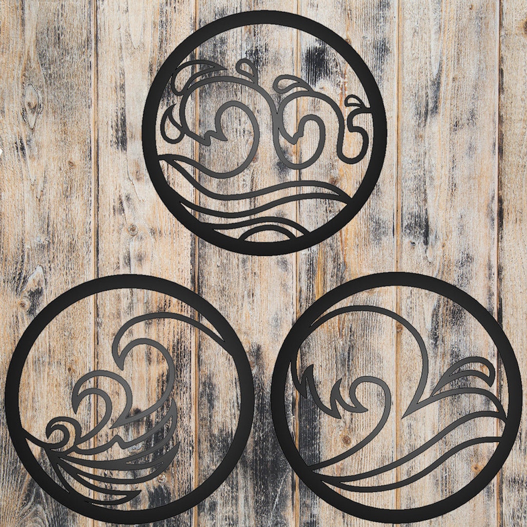 Ocean Waves Metal Wall Art Beach House Decor - Etsy