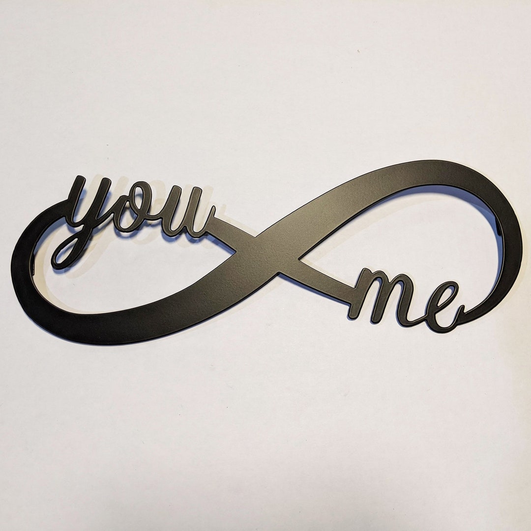 You & Me Infinity Metal Sign - Wedding Décor - Anniversary Gift ...