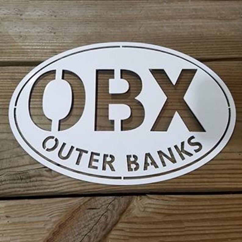 Outer Banks Oval Metal Wall Sign North Carolina OBX Vacation - Etsy