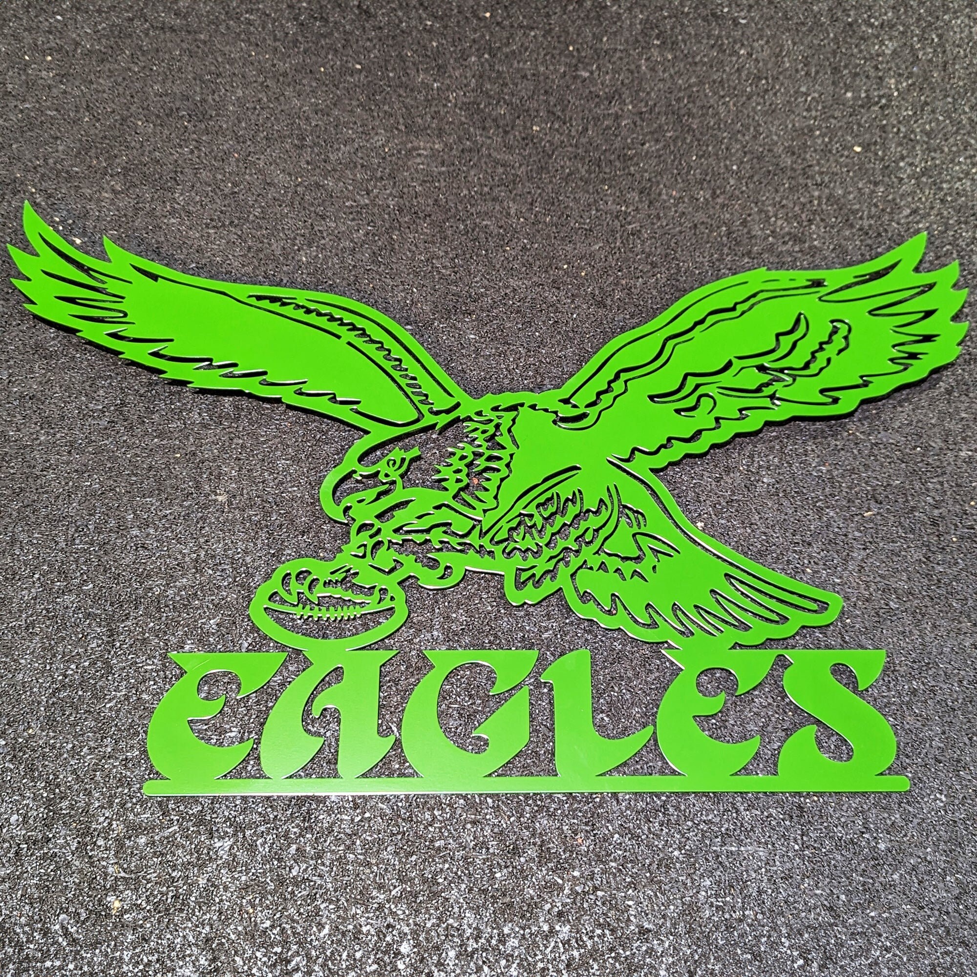Old School Eagles Logo Metal Sign - Football Fan Steel Wall Hanging ...