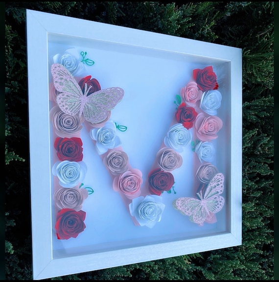Letter M Shadow Box | Etsy