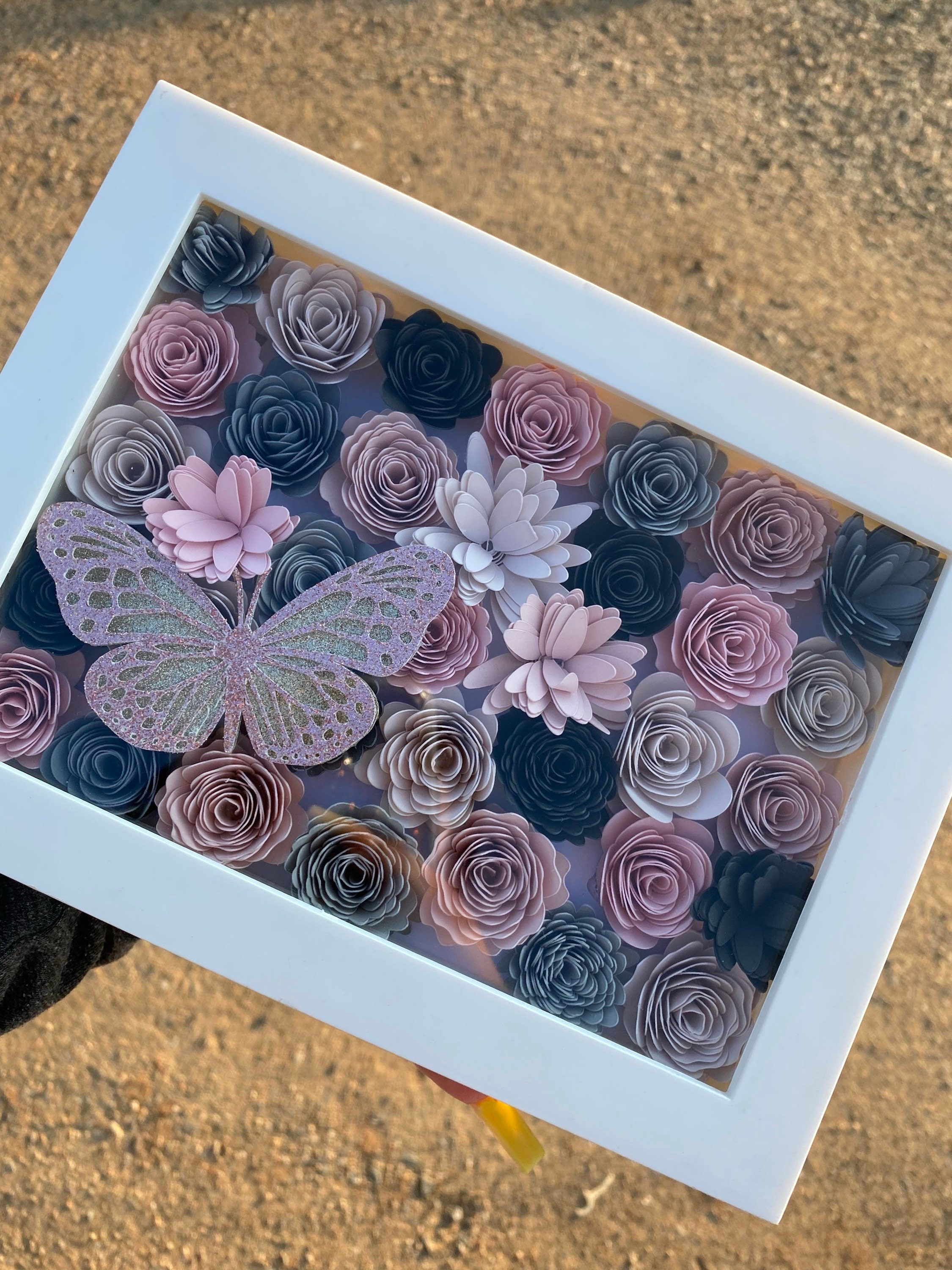 Pink Flower Shadow Box - Etsy