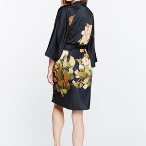 Kimono Robe - Peony & Butterfly (short Robe) | KIM+ONO Charmeuse ...