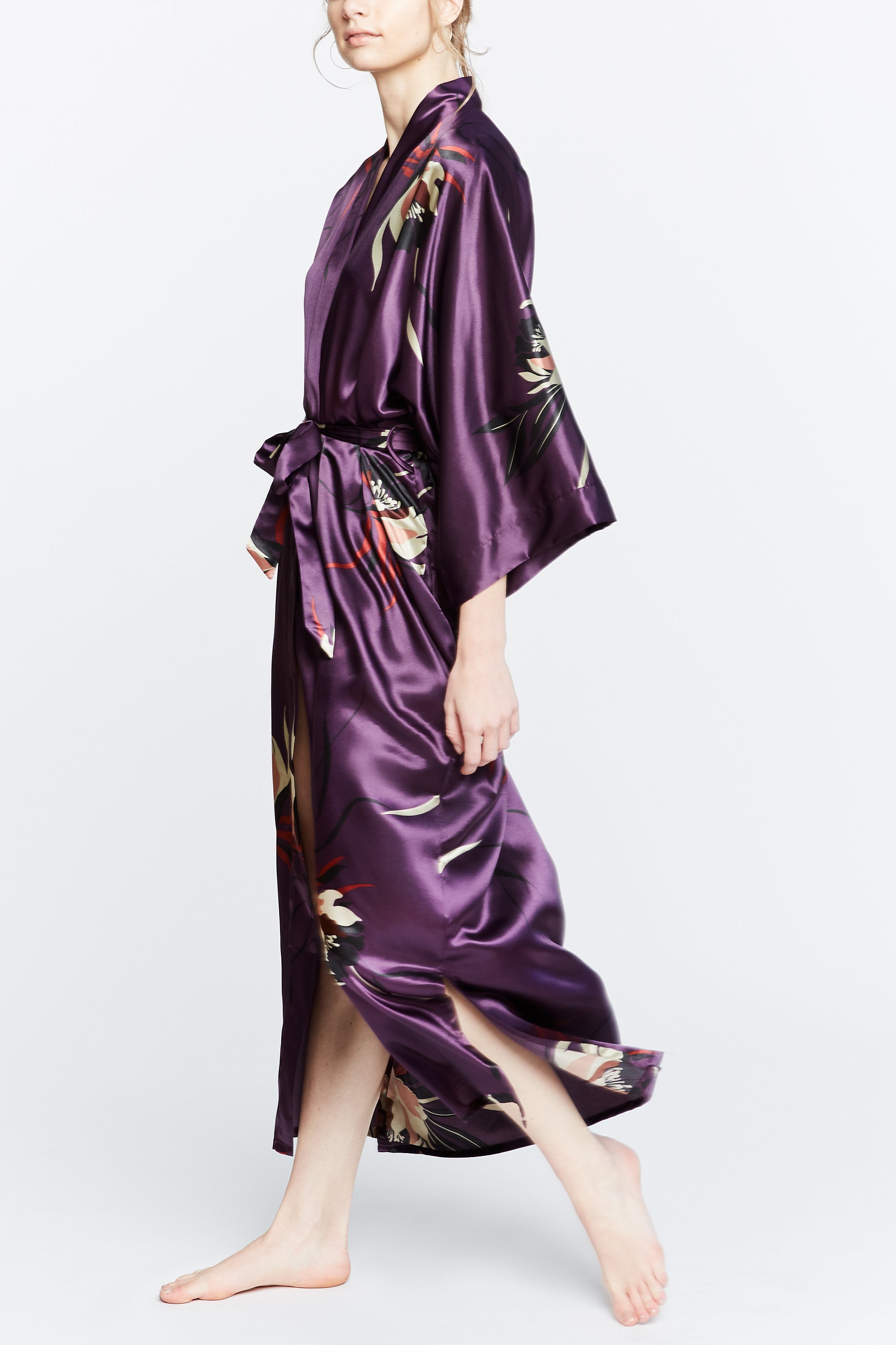 Kimono Robe Satin HANA long KIMONO Collection Gifts for - Etsy