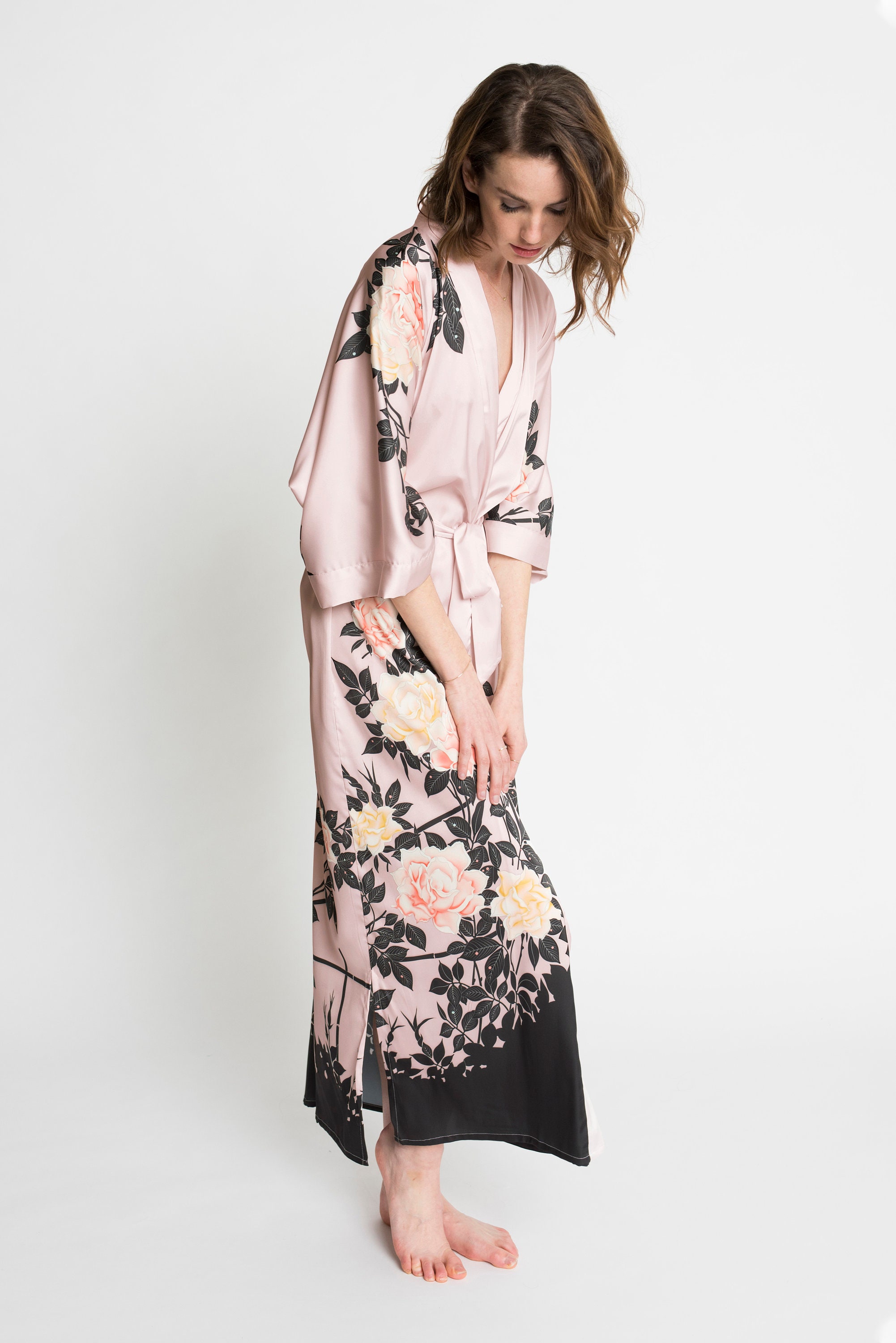 Kimono Robe - Blush Rose (long Robe) | KIM+ONO Charmeuse Collection ...