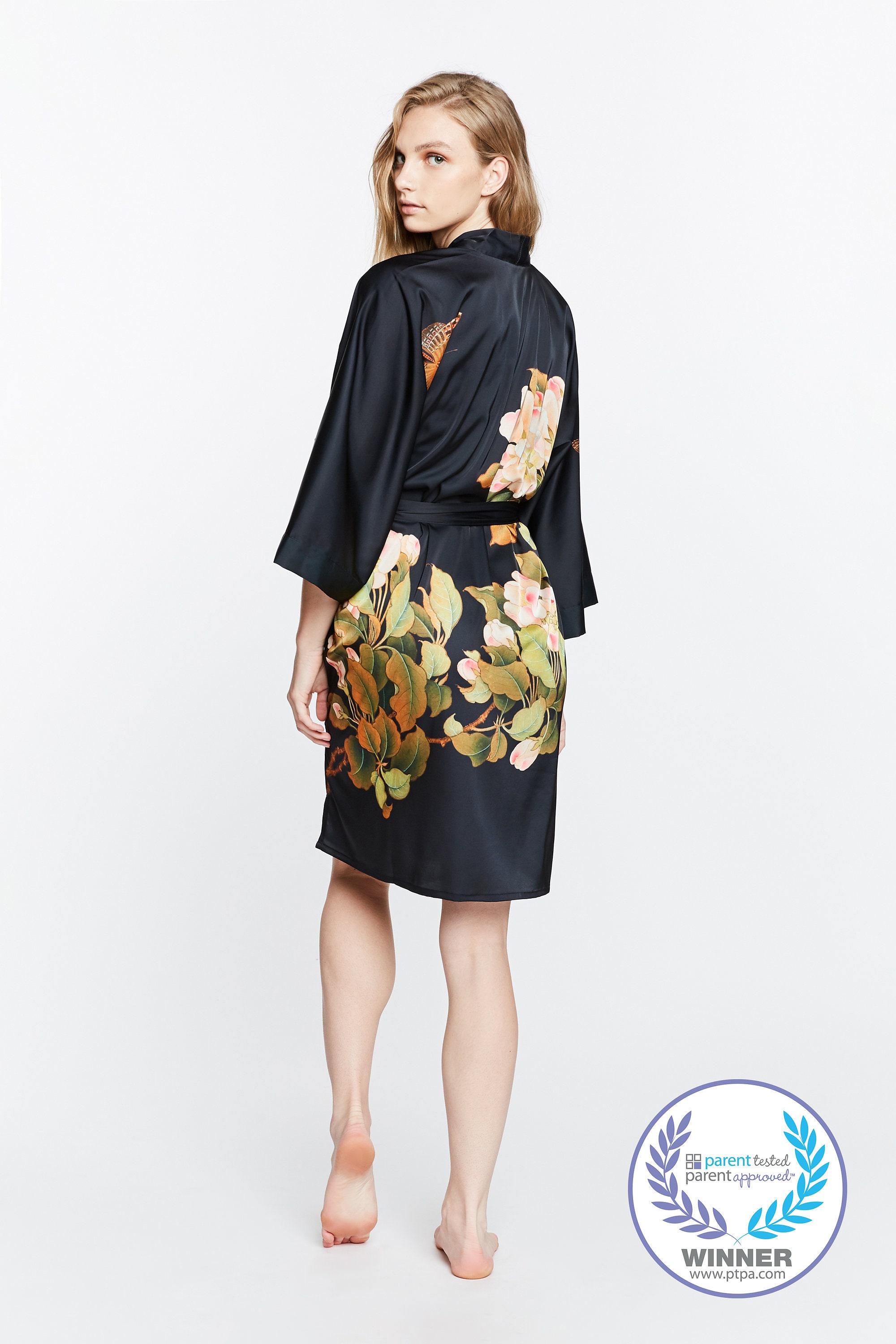 Kimono Robe Peony & Butterfly short Robe KIMONO | Etsy