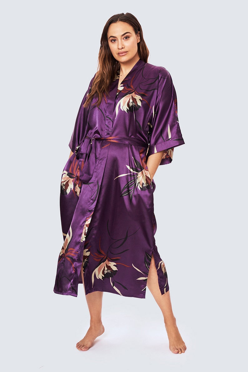 Plus Size Kimono Robes multiple Designs Long KIMONO - Etsy