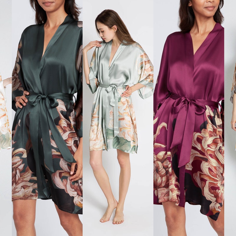 Silk Robe Short - Etsy