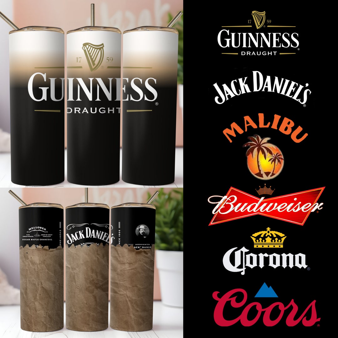 17 Beer and Rum, Alcohol, Seamless Sublimation Tumbler Wraps. Instant ...