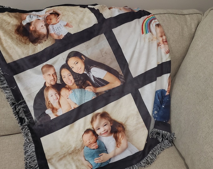 Comfy Plush Photo Blanket - 20 Panel Picture Photo Throw Blanket ...