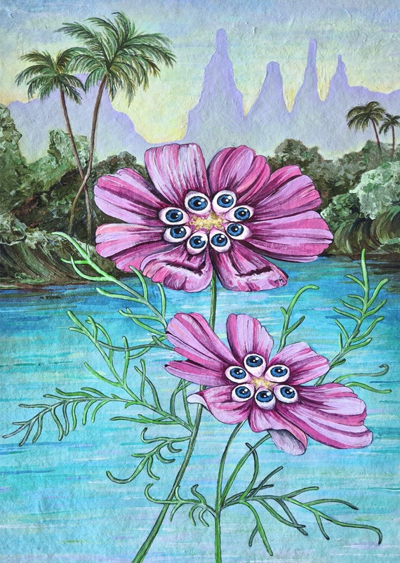 Trippy Drawings Of Flowers