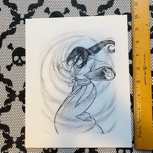 Hanabi Hyuga 8x10 Original Illustration - Etsy