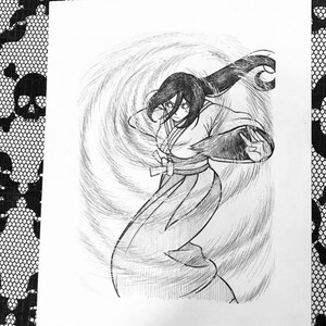 Hanabi Hyuga 8x10 Original Illustration - Etsy