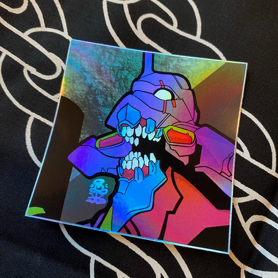 EVA Unit 01 Holographic Sticker - Etsy