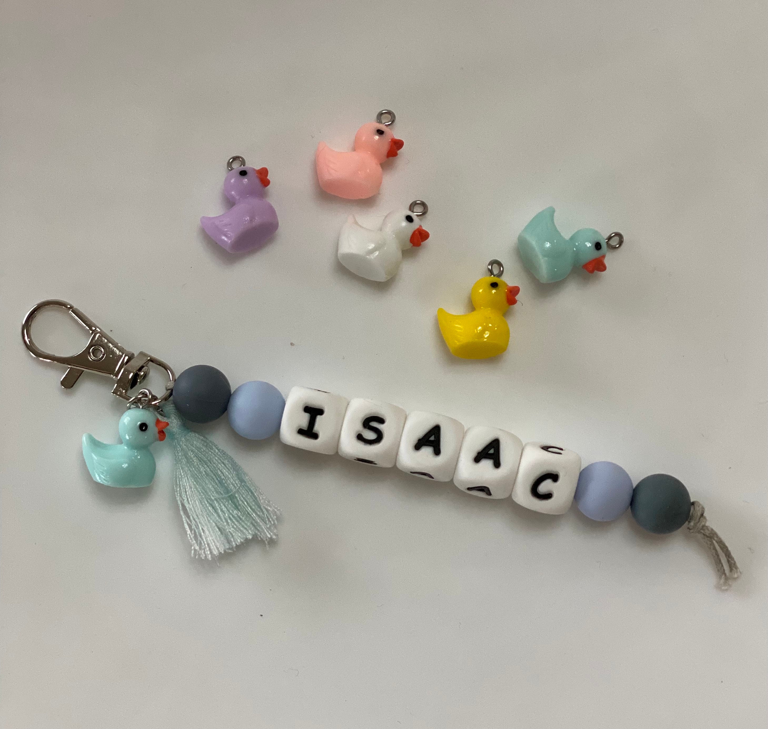 Bag tag/keychain Silicone beaded name tags for your personal | Etsy