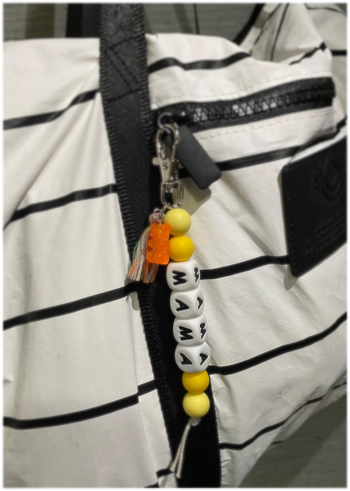 Bag tag/keychain Silicone beaded name tags for your personal | Etsy