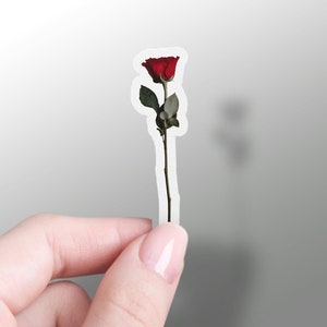 Red Rose Sticker - Etsy