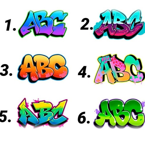 Custom Name Graffiti Stickers Custom Name Sticker Graffiti - Etsy