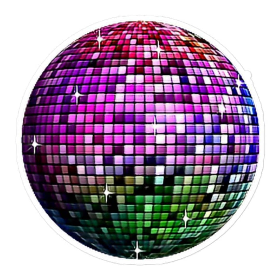 Colorful Disco Ball Sticker - Etsy