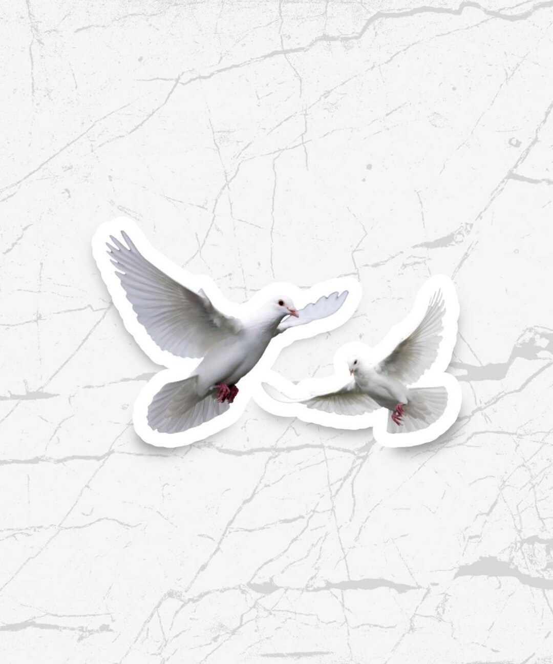 Doves Flying Sticker - Etsy