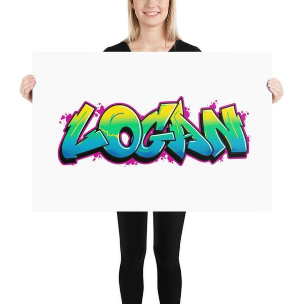 Graffiti Name Poster - Etsy UK