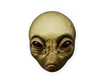 Alien Face Sticker - Etsy