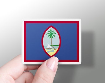 Guam Flag Bumper Sticker - Etsy