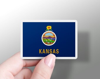 Kansas State Flag Sticker - Etsy