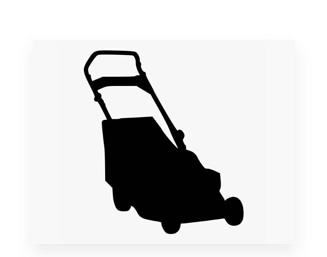 Lawnmower Vinyl Decal Sticker Black - Etsy