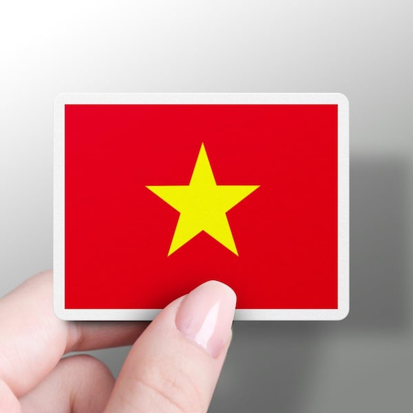 Vietnam Flag Stickers - Etsy