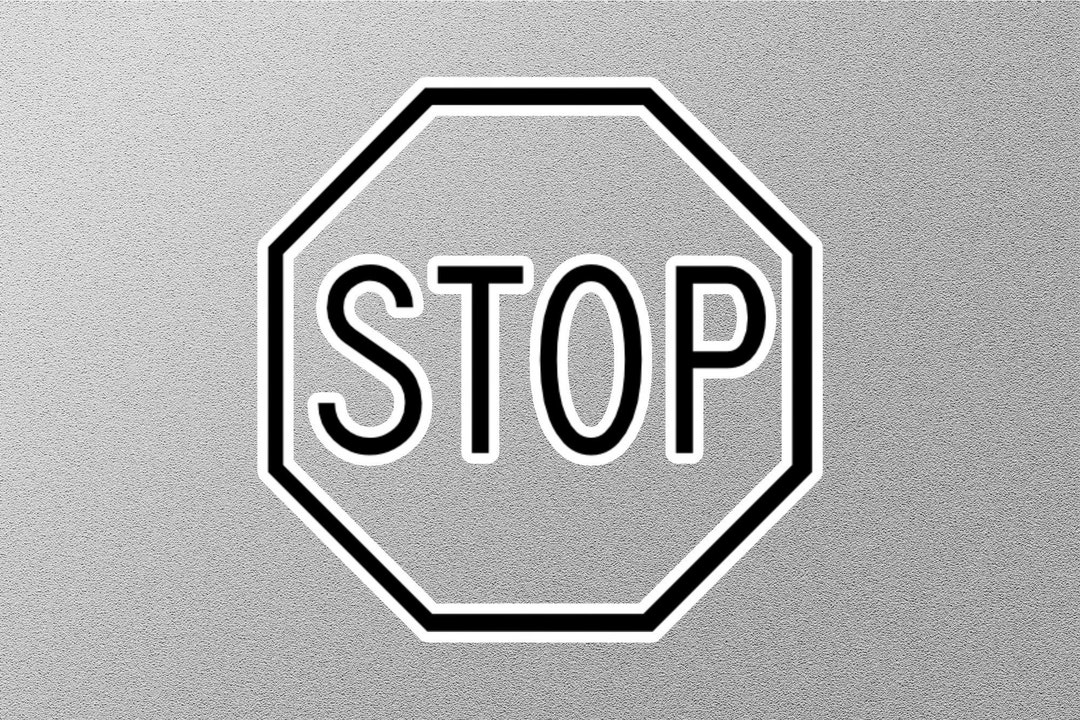 Stop Sign Sticker - Etsy