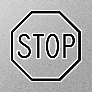 Stop Sign Sticker - Etsy