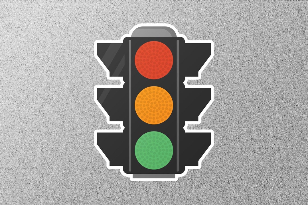 Vertical Traffic Stoplight Street Sign Sticker - Etsy