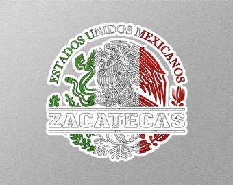 Zacatecas Stickers Zacatecas Decal Mexican State Bubble-free - Etsy