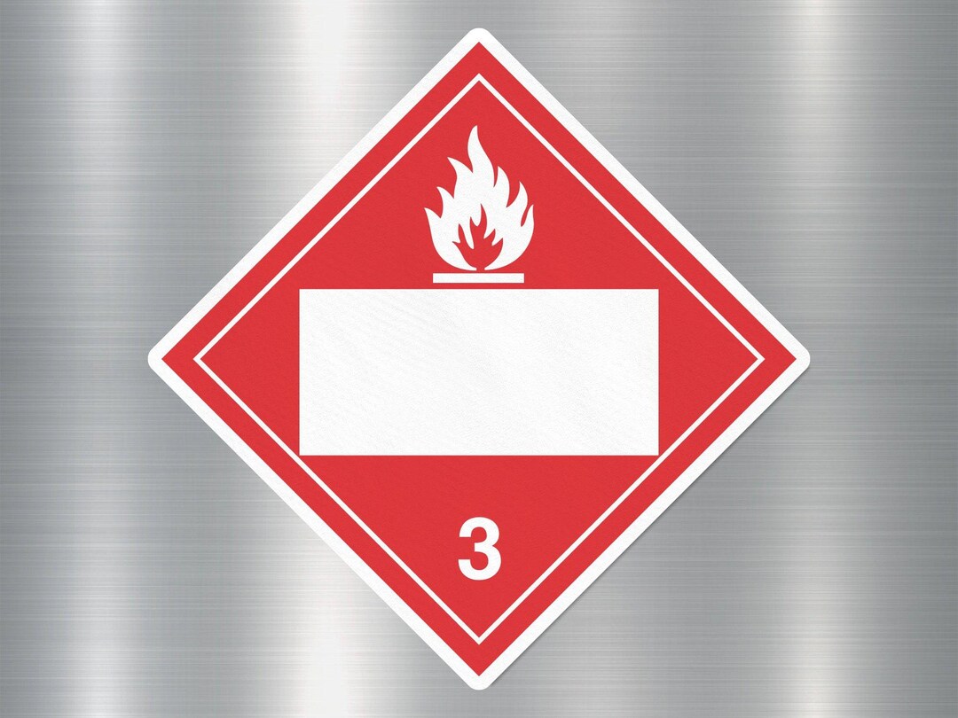 Flammable Liquid Placard Blank 3 Sign Sticker - Etsy