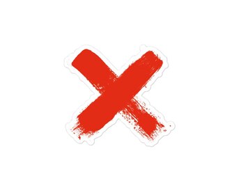 Red X Sticker - Etsy