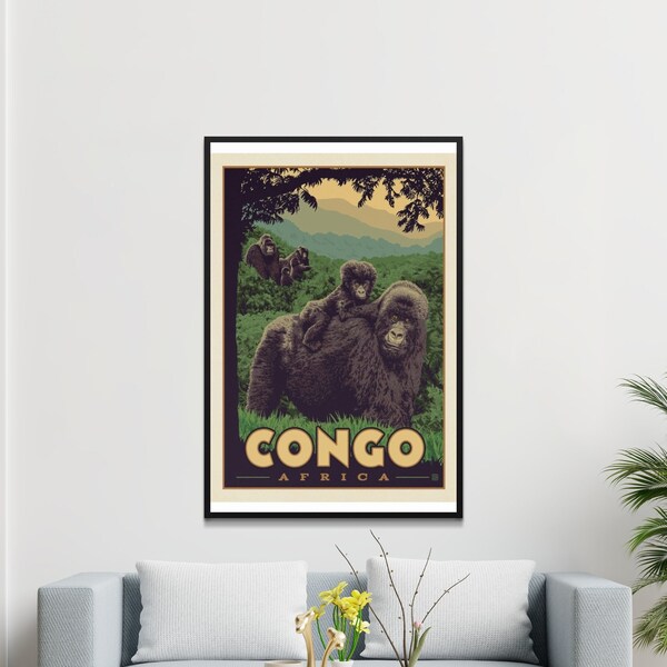 Vintage Congo Poster - Etsy
