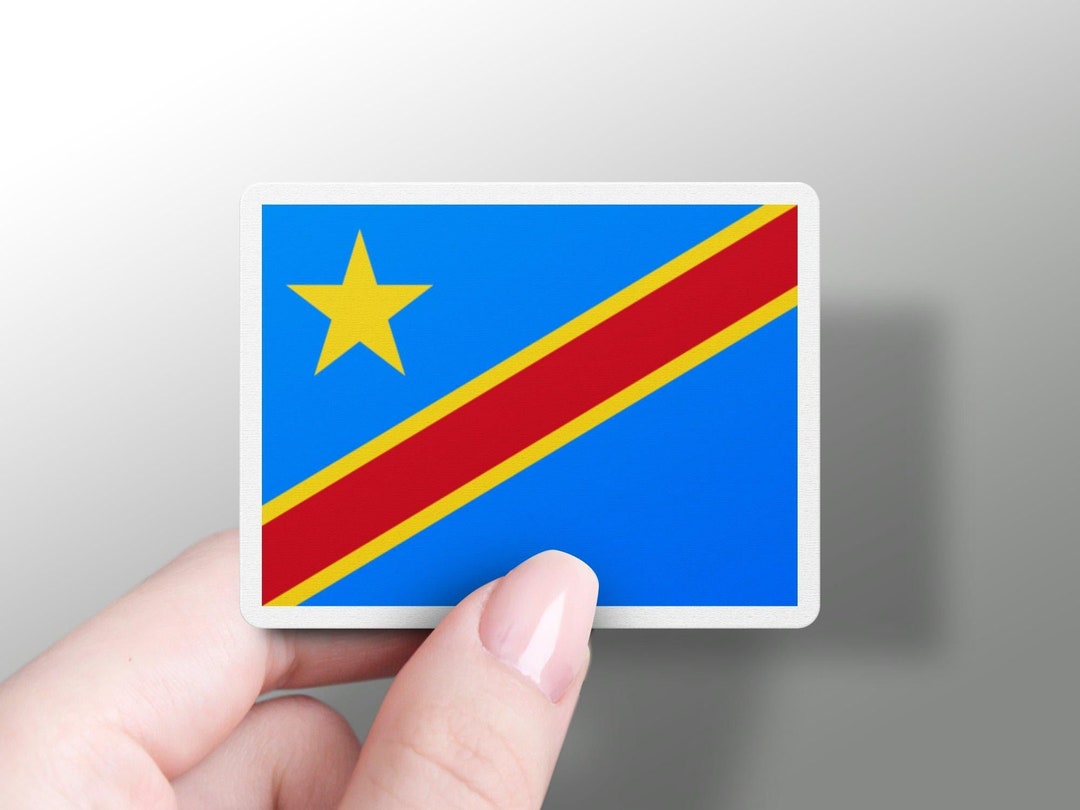Democratic Republic of the Congo Flag Sticker - Etsy