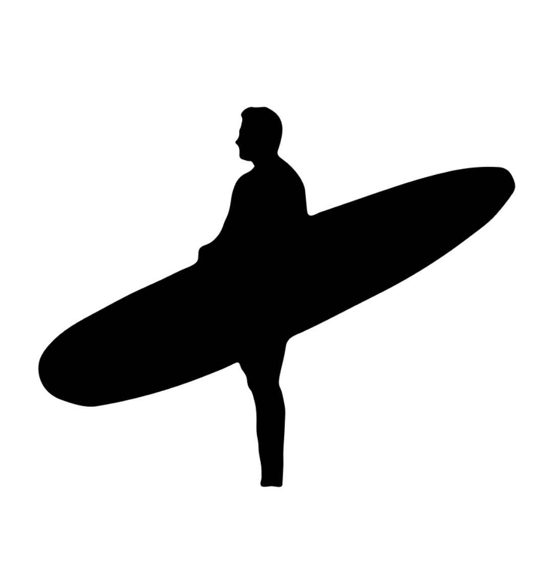 Surfer Surfboard Vinyl Decal Sticker Black - Etsy