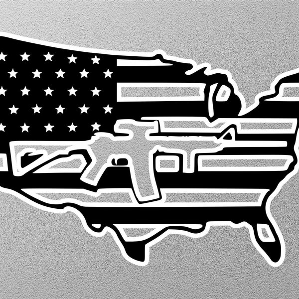 Us Flag Ar 15 Decal - Etsy